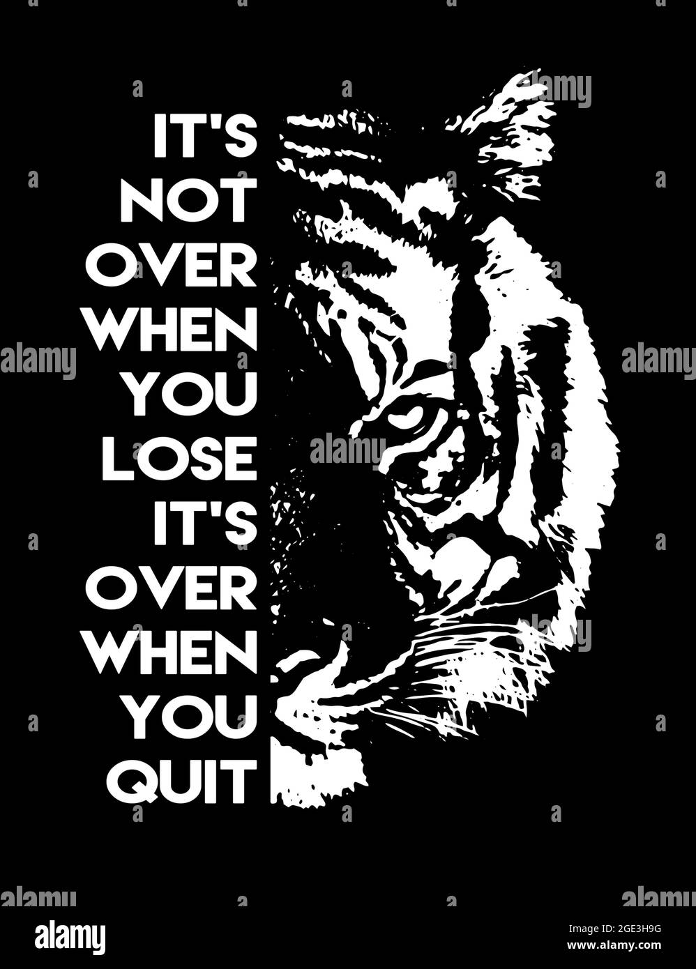 Inspirational Motivational quote , it's not over when you lose it's ...