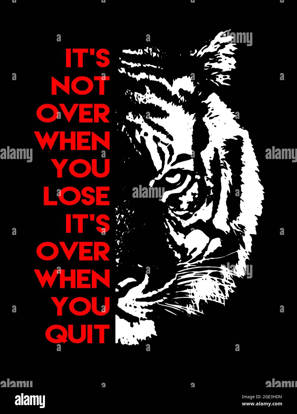 Inspirational Motivational quote , it's not over when you lose it's ...