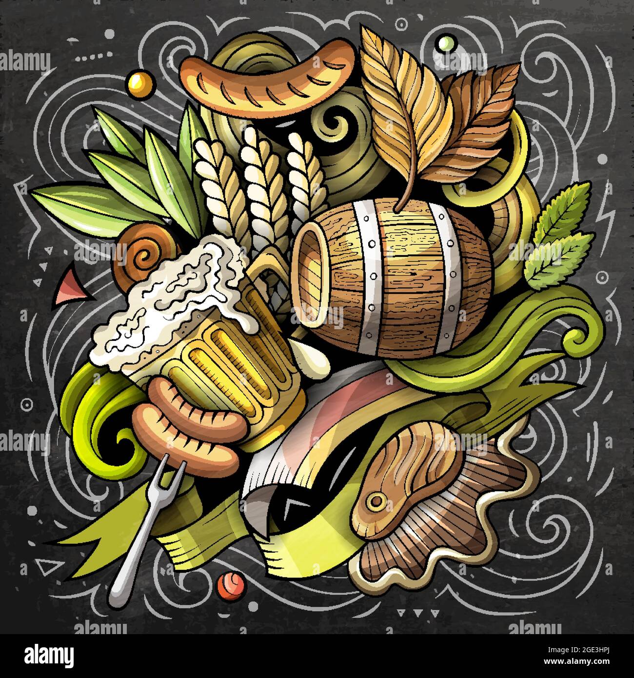Germany cartoon vector doodle chalkboard illustration Stock Vector ...