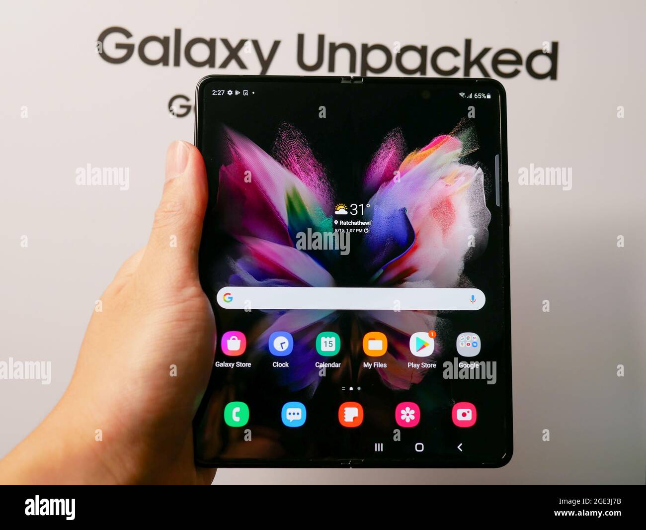 Bangkok, Thailand - August 11, 2021: Samsung officially launches the ...