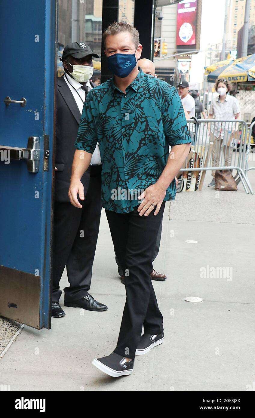 New York - NY - 20210726 Matt Damon arrives at Good Morning America ...