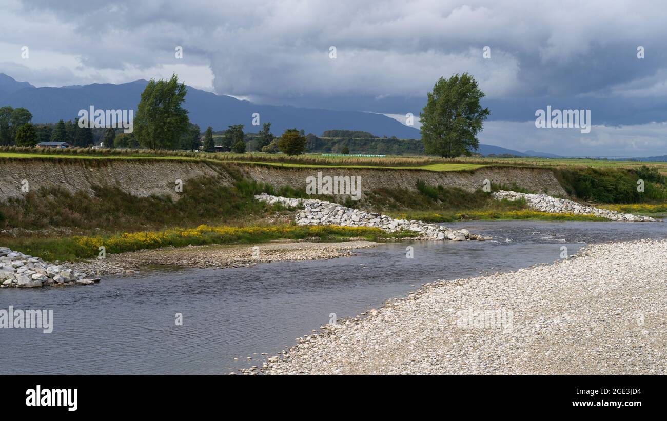 Grey River, Totara Flats, Grey County, South Island, New Zealand Stock ...