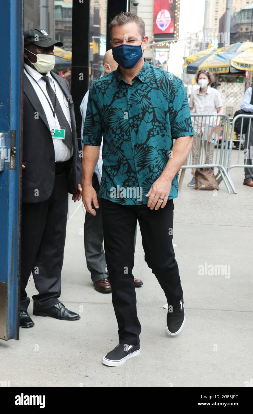 New York - NY - 20210726 Matt Damon arrives at Good Morning America ...
