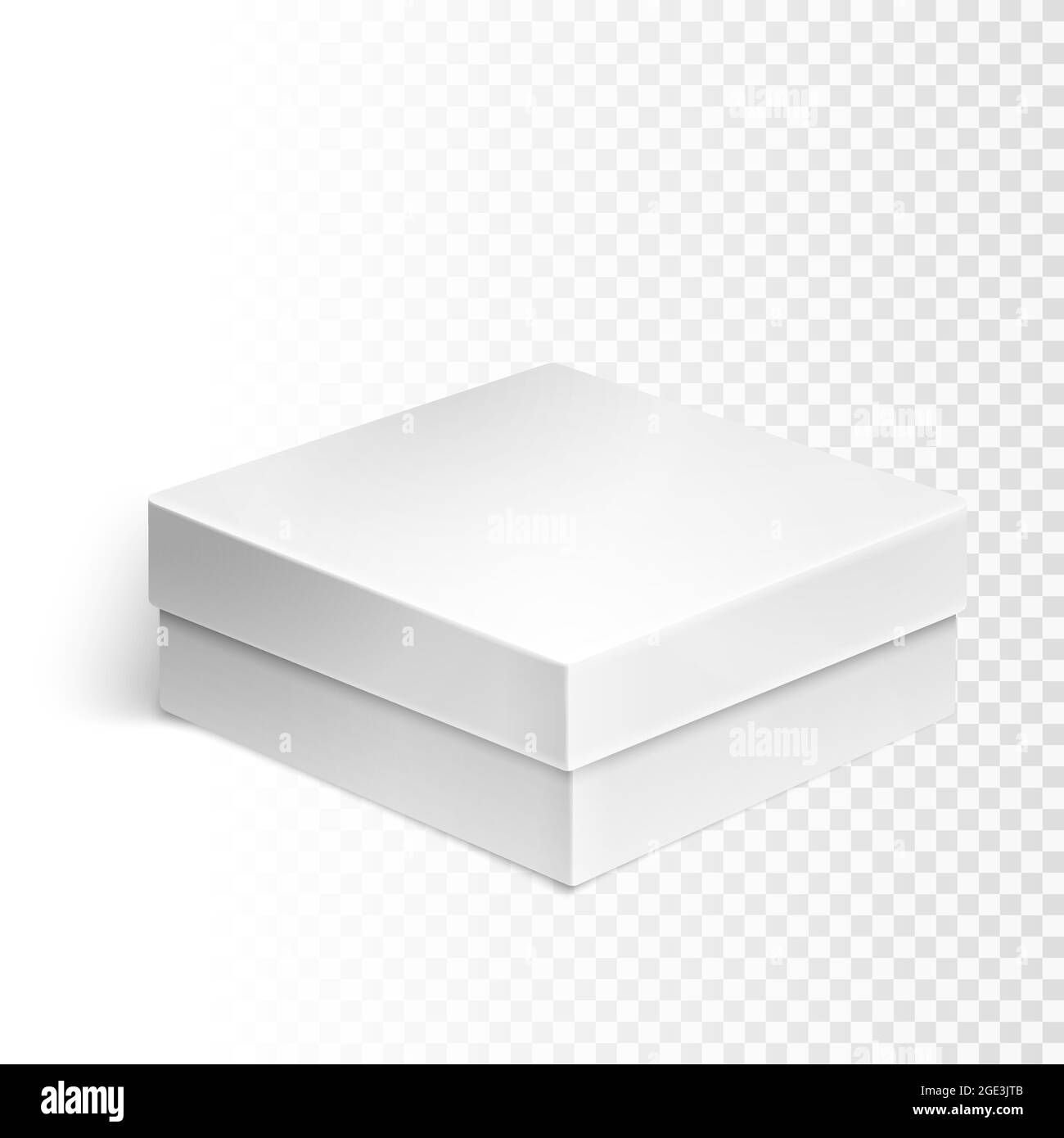 Blank box over white transparent background, vector illustration Stock ...