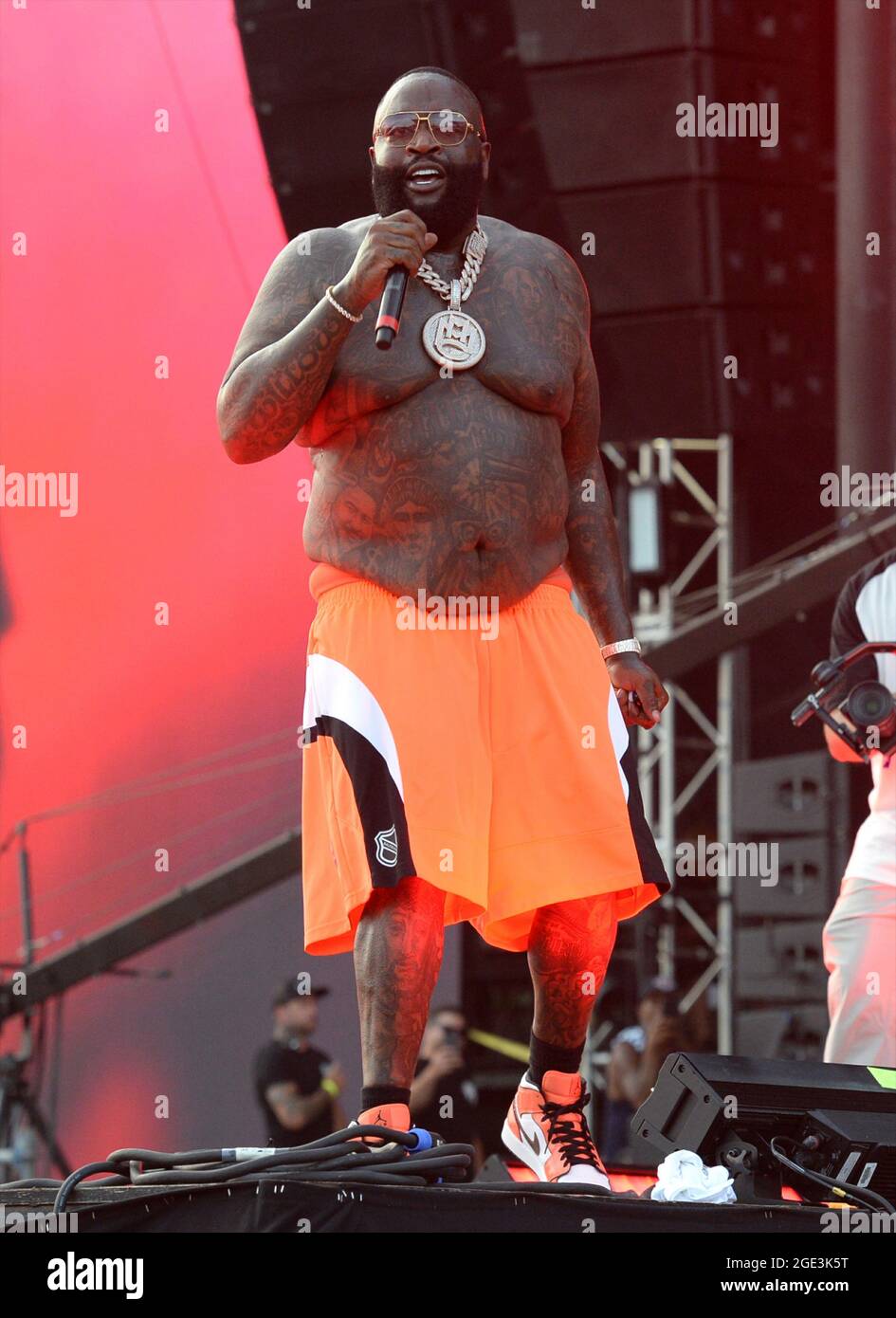 Miami - FL - 20210725 Rick Ross and Lil Tjay performs during Rolling ...