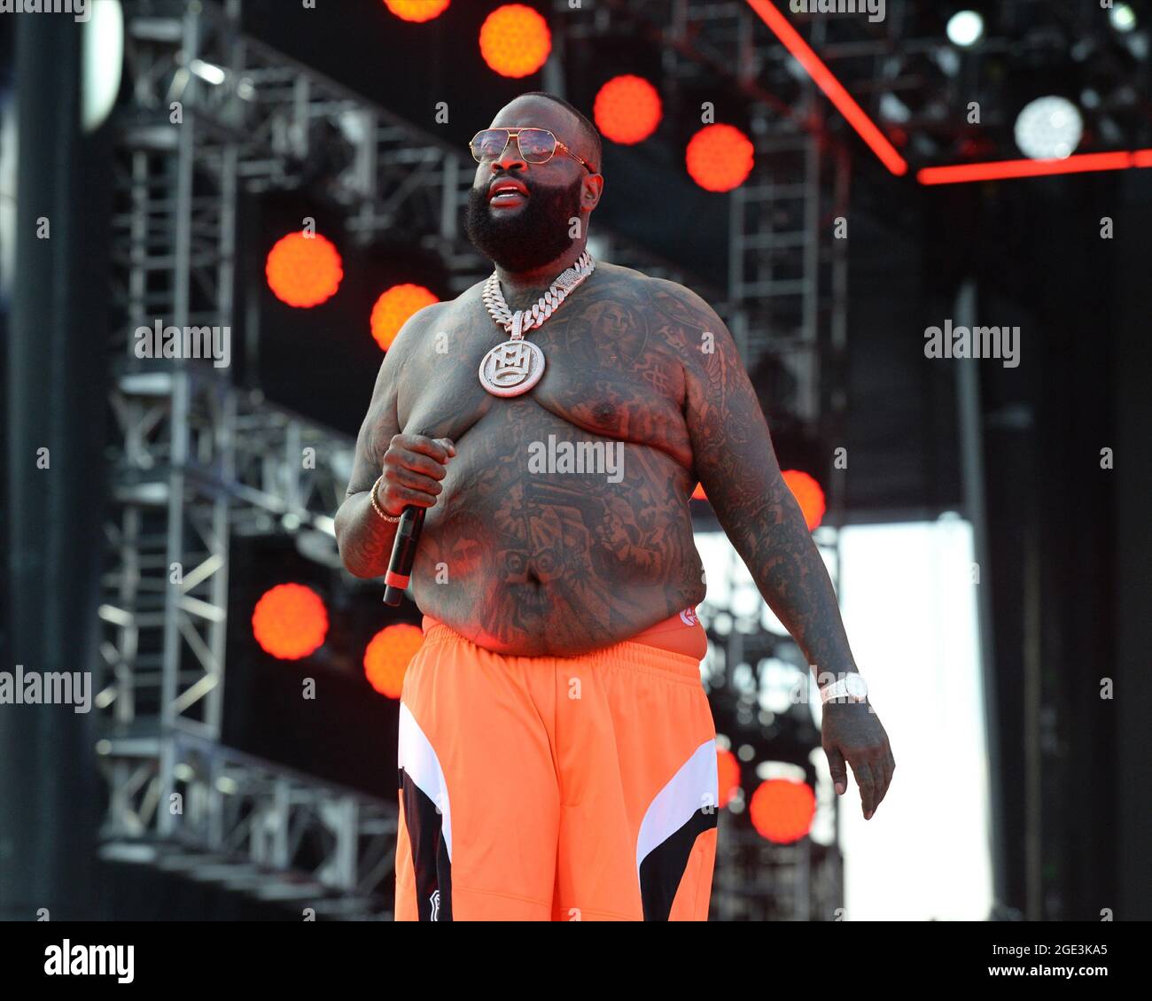 Miami - FL - 20210725 Rick Ross and Lil Tjay performs during Rolling ...
