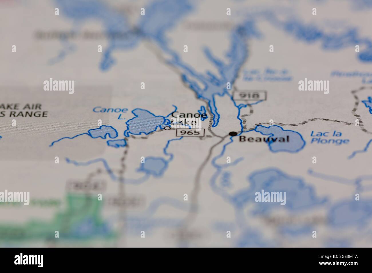 Canoe lake saskatchewan map hi-res stock photography and images - Alamy