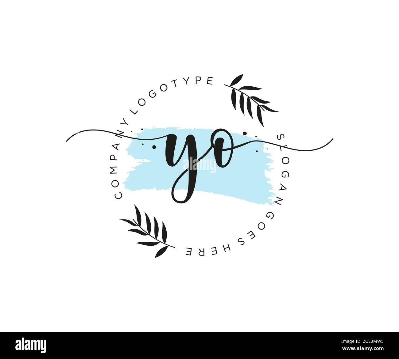 YO Feminine logo beauty monogram and elegant logo design, handwriting ...