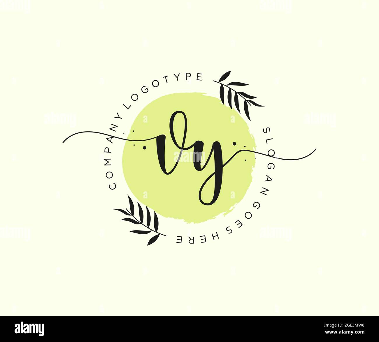 VY Feminine logo beauty monogram and elegant logo design, handwriting ...