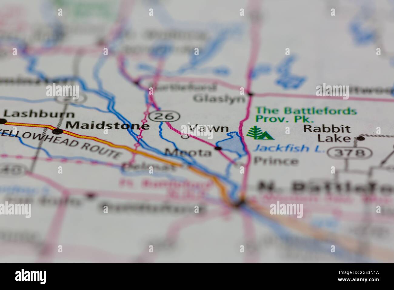 Map of vawn saskatchewan hi-res stock photography and images - Alamy