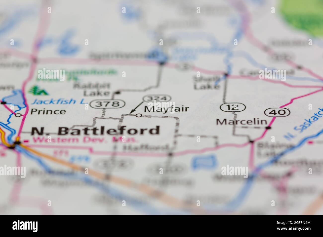 Mayfair saskatchewan map hi-res stock photography and images - Alamy