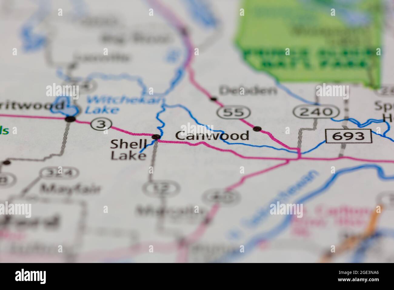Map of canwood hi-res stock photography and images - Alamy