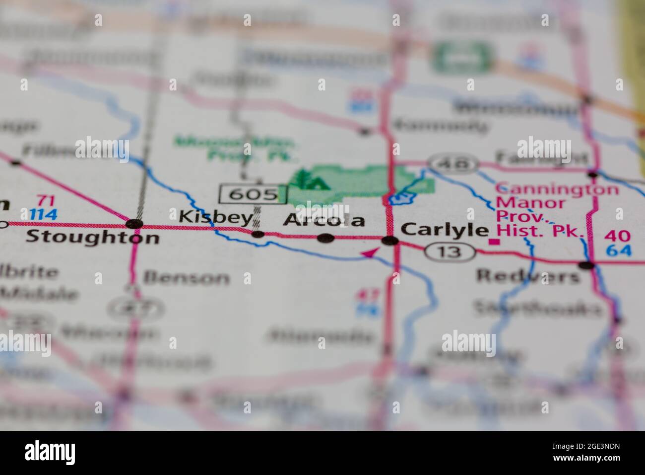 Arcola Saskatchewan Canada Shown on a road map or Geography map Stock ...