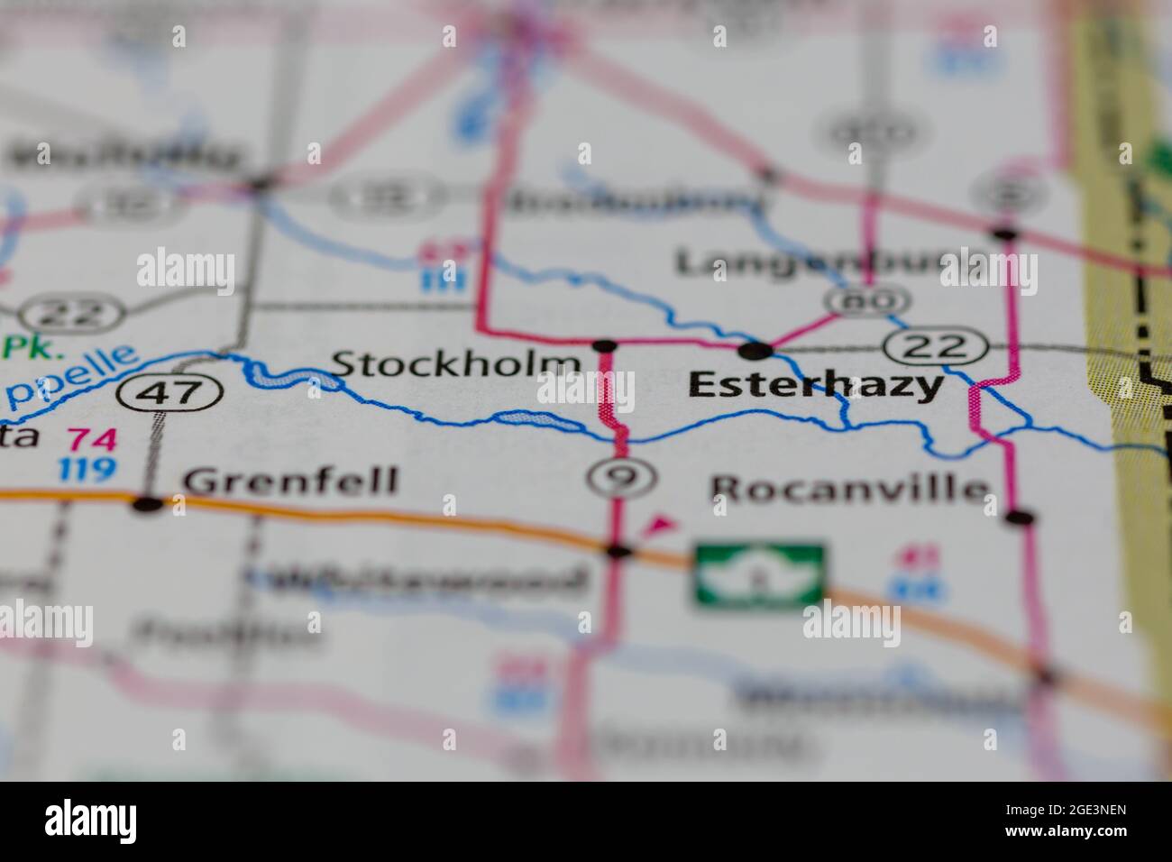 Map of esterhazy saskatchewan hi-res stock photography and images - Alamy