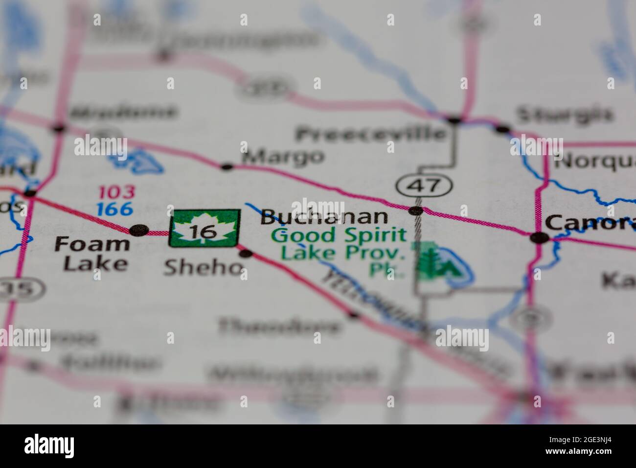 Map of buchanan saskatchewan hi-res stock photography and images - Alamy
