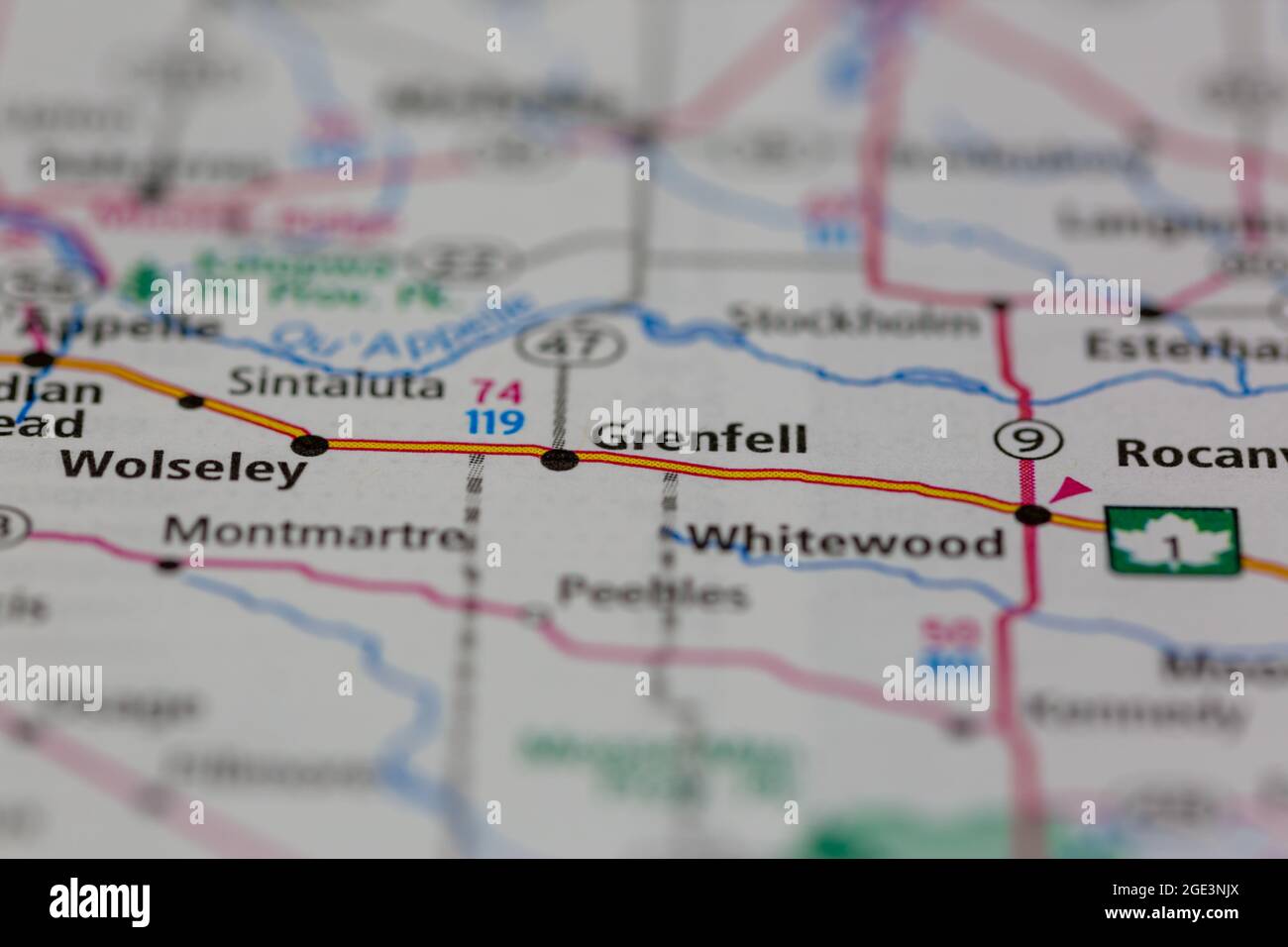 Map of grenfell saskatchewan hi-res stock photography and images - Alamy