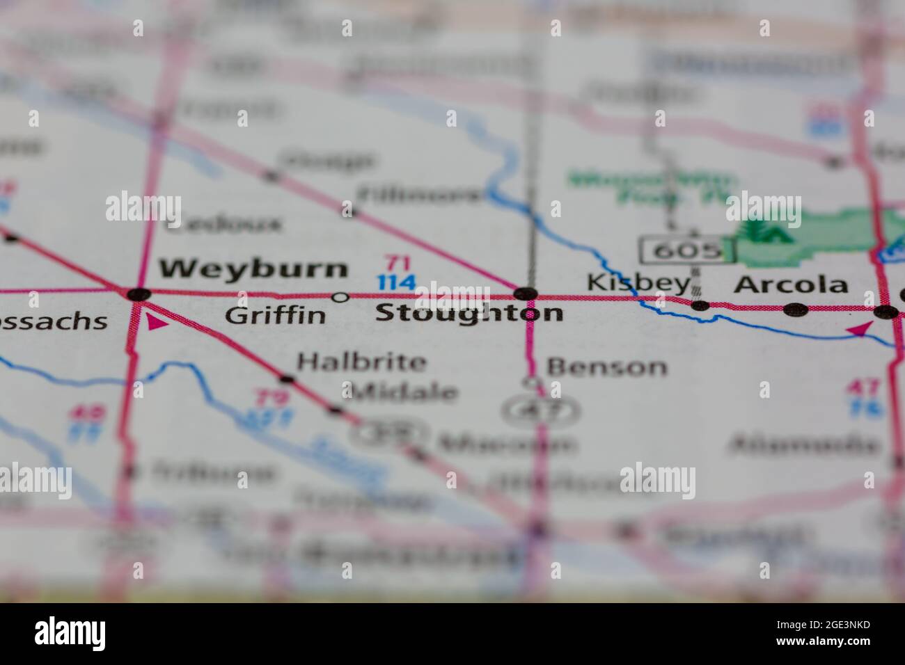 Stoughton Saskatchewan Canada Shown on a road map or Geography map ...