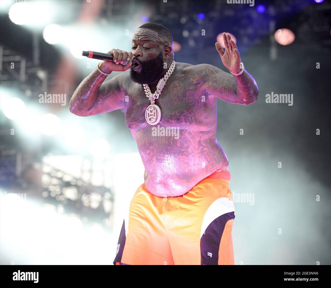 Miami - FL - 20210725 Rick Ross and Lil Tjay performs during Rolling ...