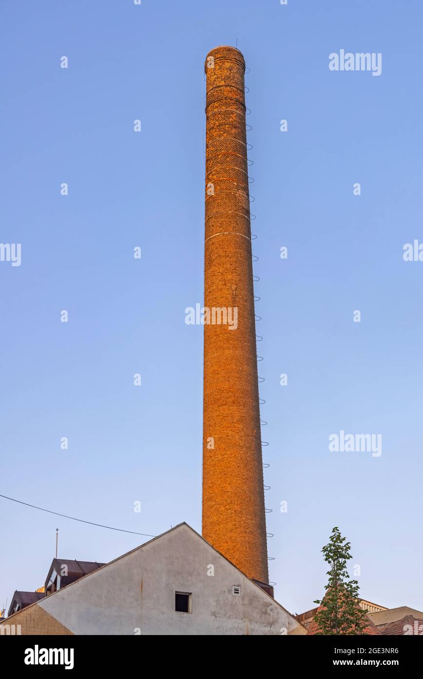 Tall Brick Chimney in Skadarlija Old Belgrade Serbia Stock Photo - Alamy