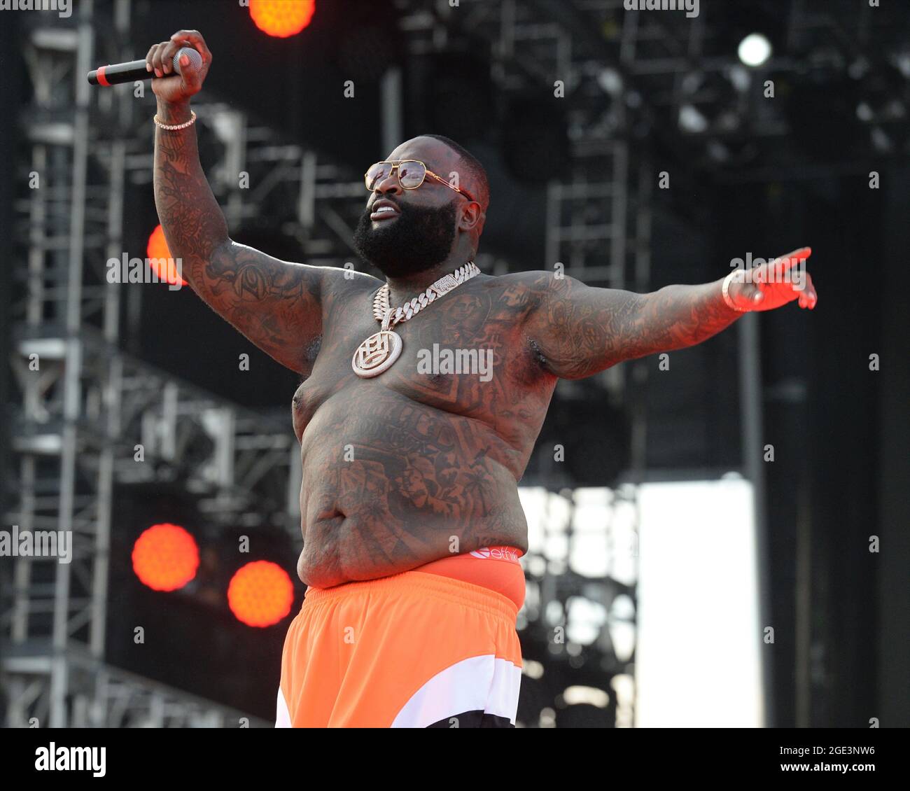 Miami - FL - 20210725 Rick Ross and Lil Tjay performs during Rolling ...