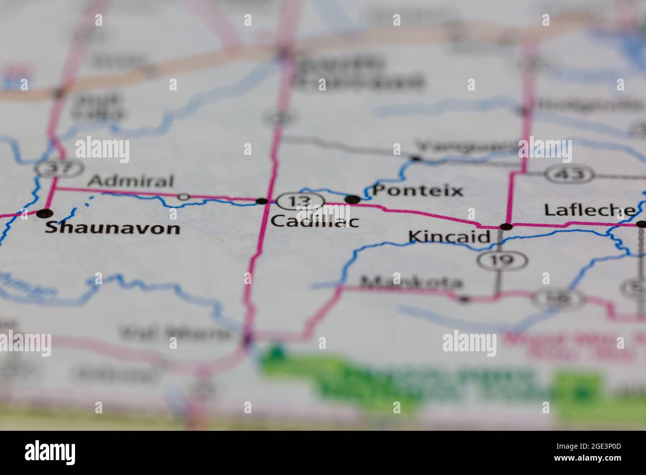 Map of cadillac saskatchewan hi-res stock photography and images - Alamy