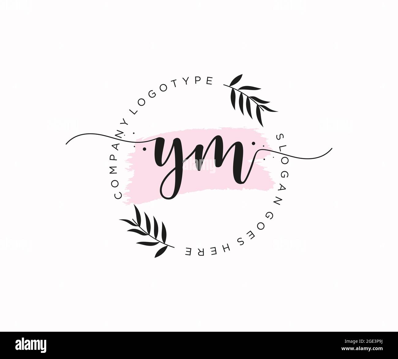YM Feminine logo beauty monogram and elegant logo design, handwriting ...