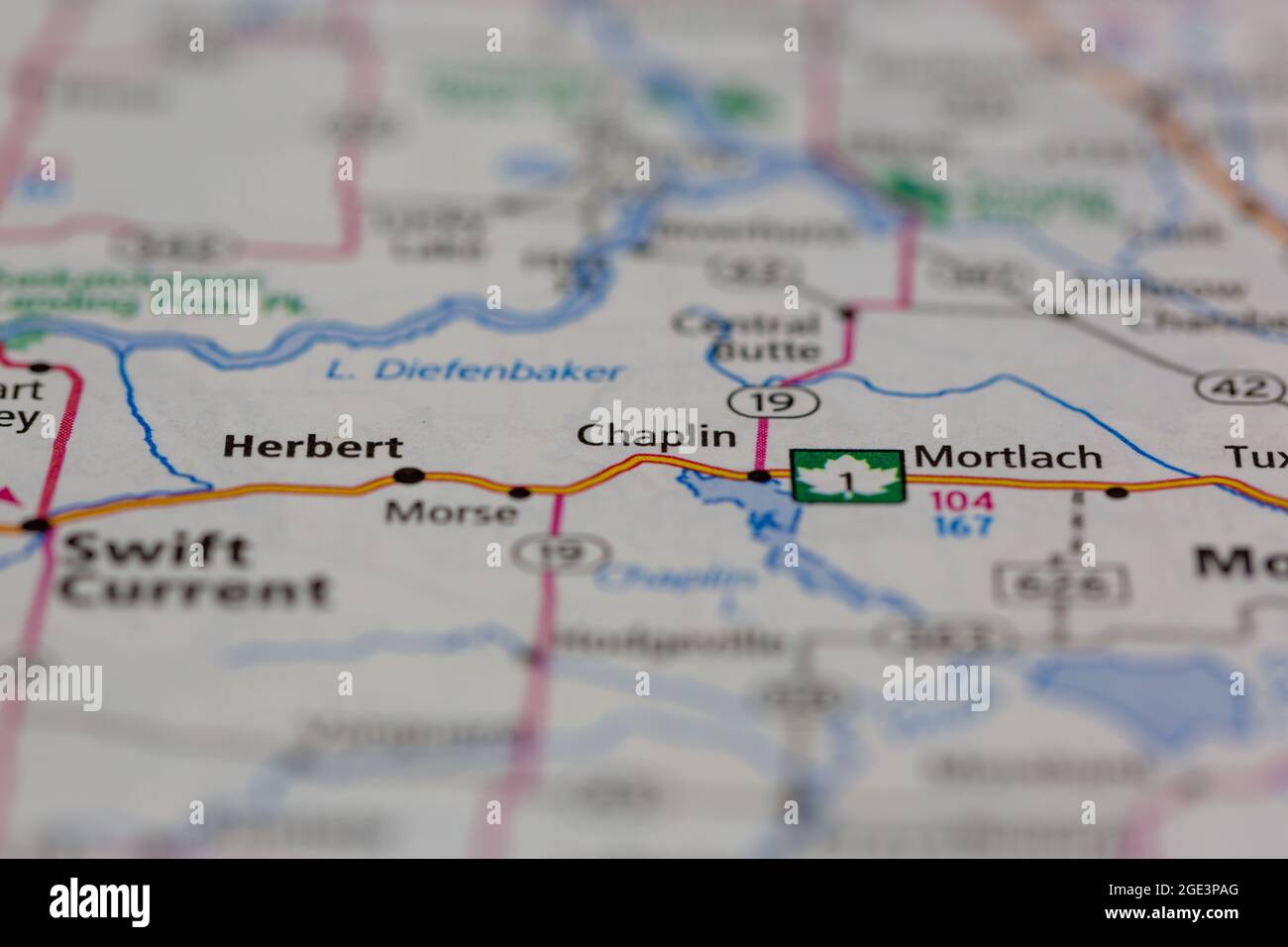 Map of chaplin saskatchewan hi-res stock photography and images - Alamy