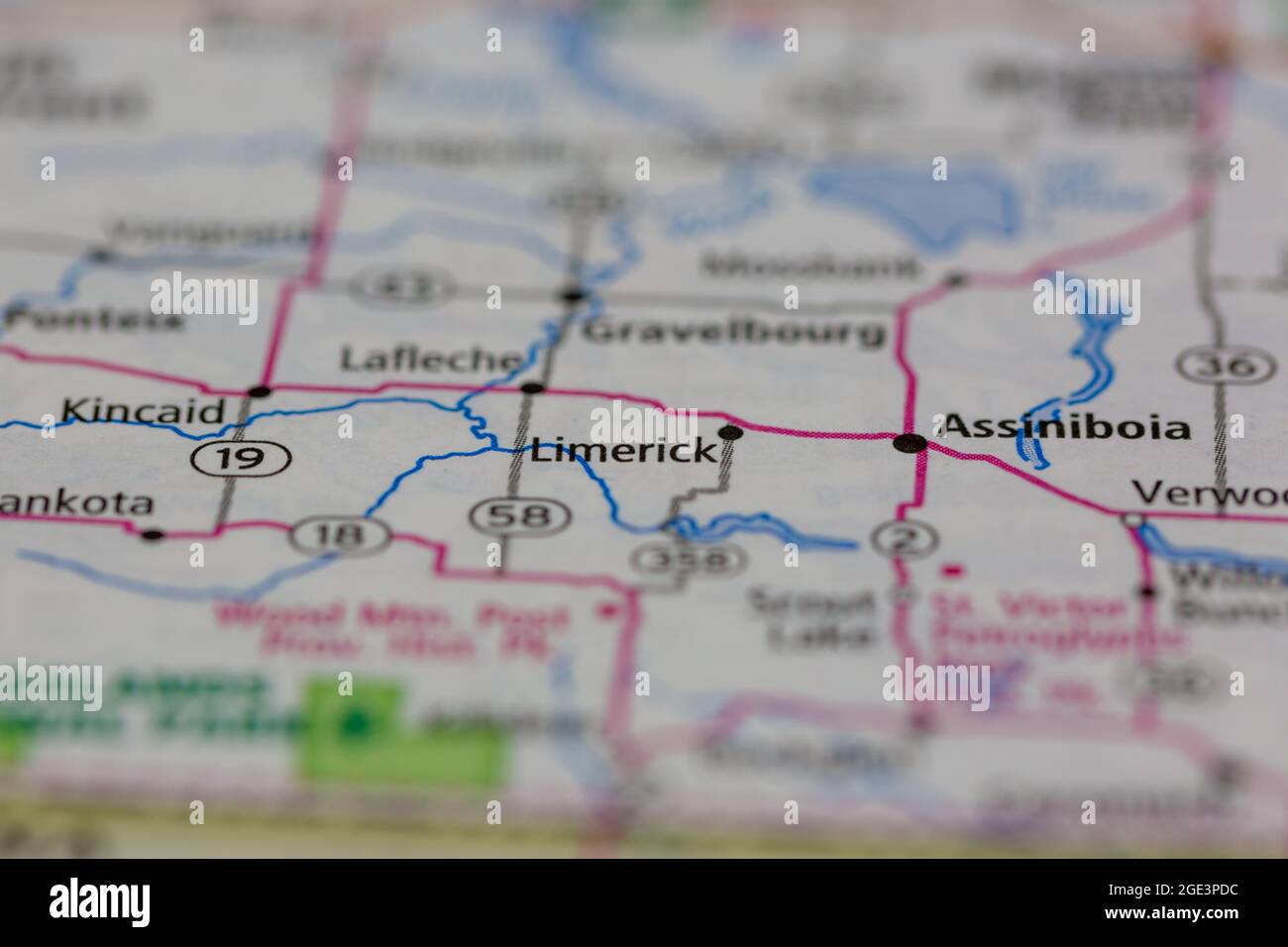 Limerick saskatchewan map hi-res stock photography and images - Alamy