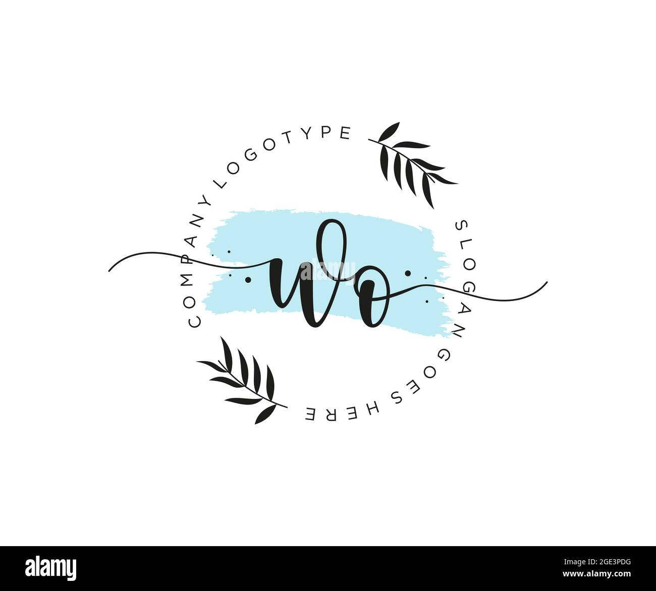 WO Feminine logo beauty monogram and elegant logo design, handwriting ...
