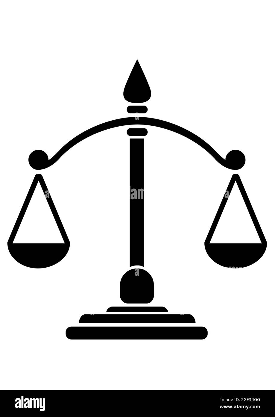 Composition of black scales icon on white background Stock Photo - Alamy