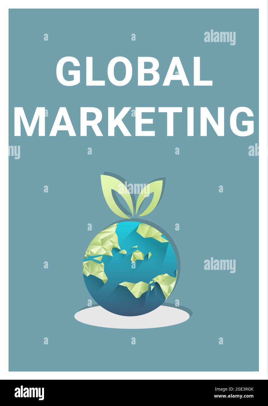 Composition of global marketing text and globe over blue background ...