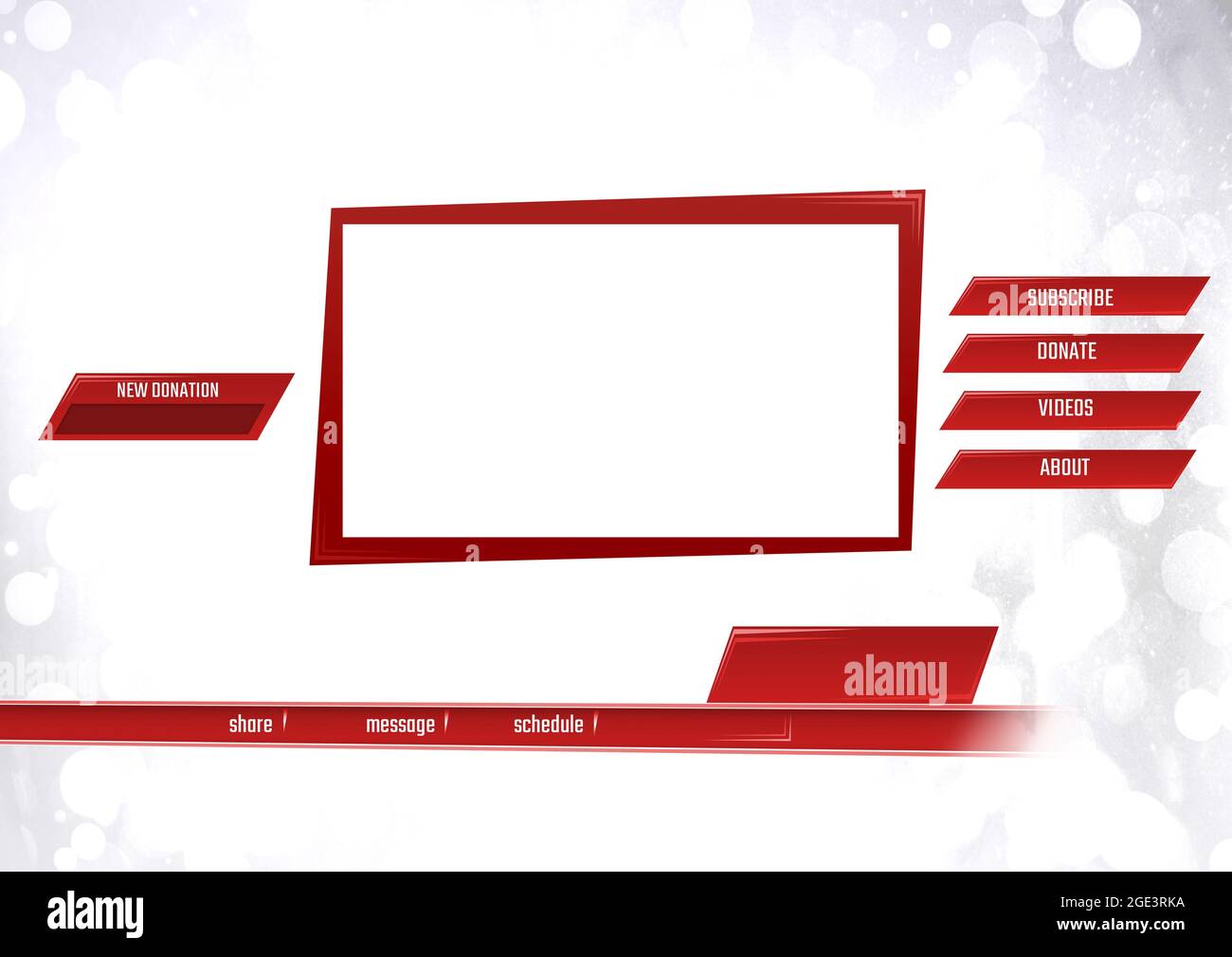 Composition of interface with frame and texts over white background ...