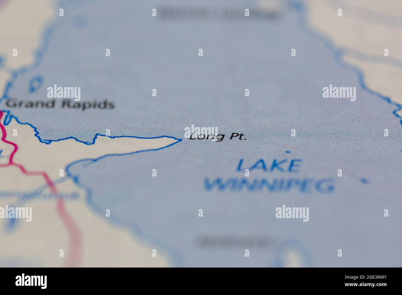 Long Point Saskatchewan Canada Shown on a road map or Geography map ...