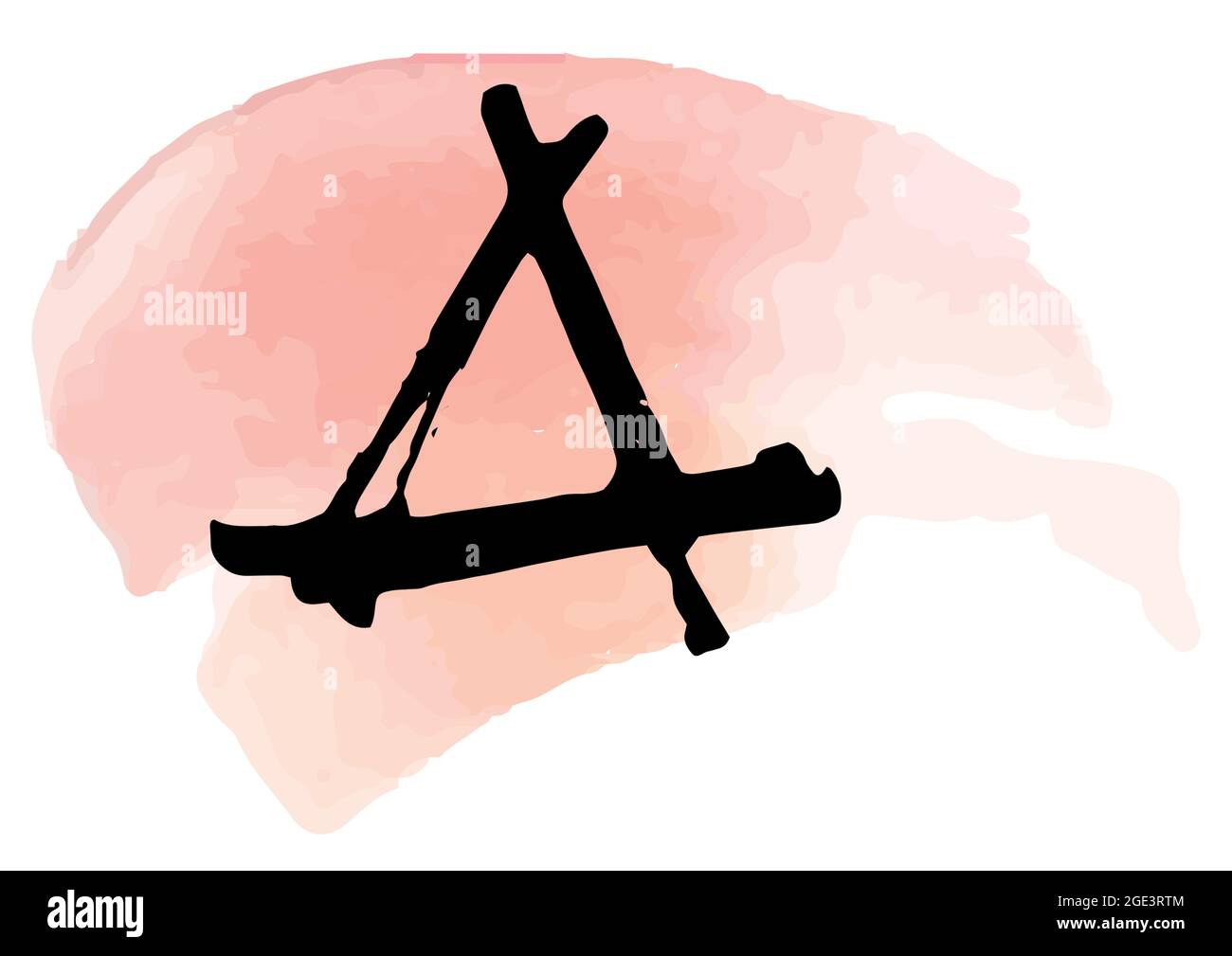 Composition of black shapes icon on white background Stock Photo - Alamy