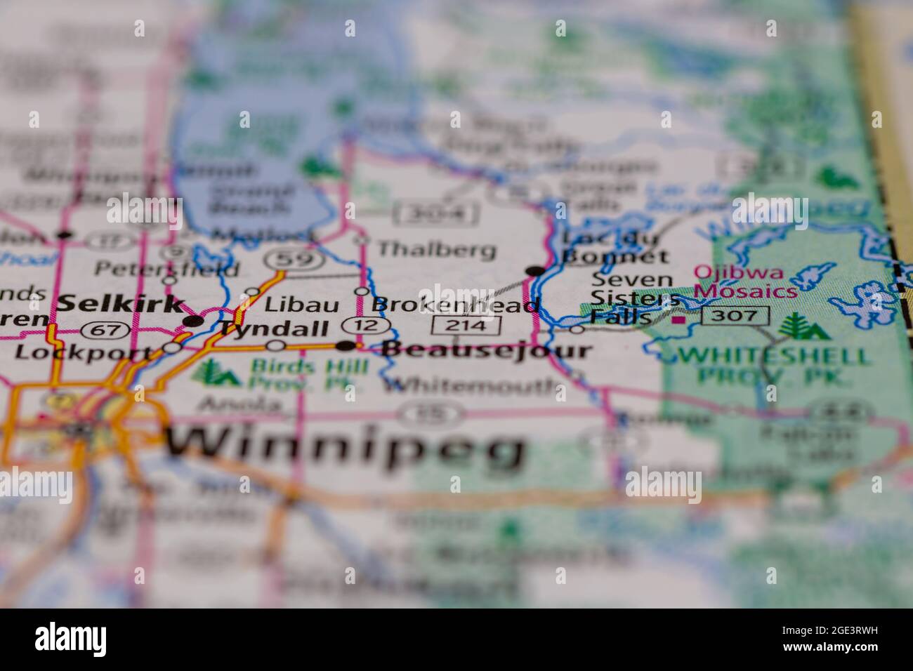 Map of brokenhead hi-res stock photography and images - Alamy