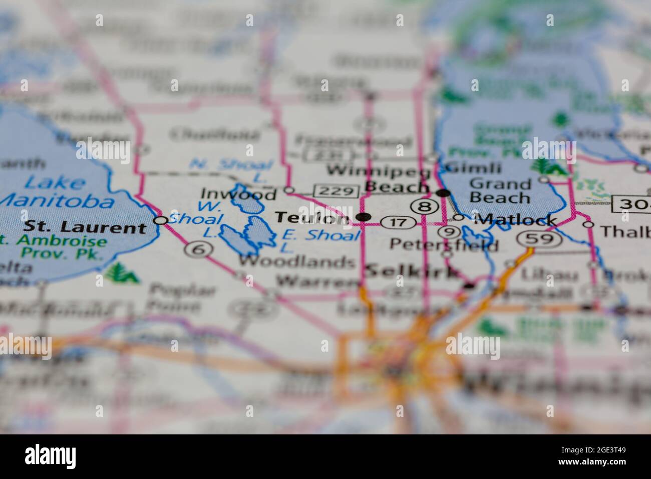 Map of teulon hi-res stock photography and images - Alamy