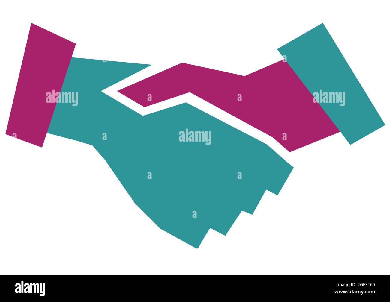 Composition of holding hands icon on white background Stock Photo - Alamy