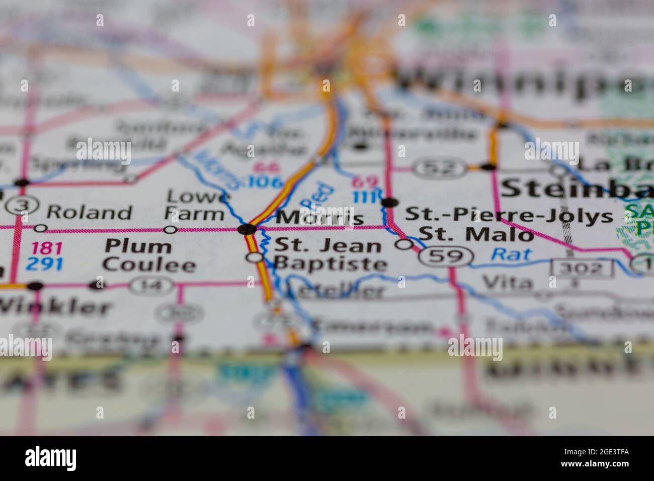 Map of morris saskatchewan hi-res stock photography and images - Alamy