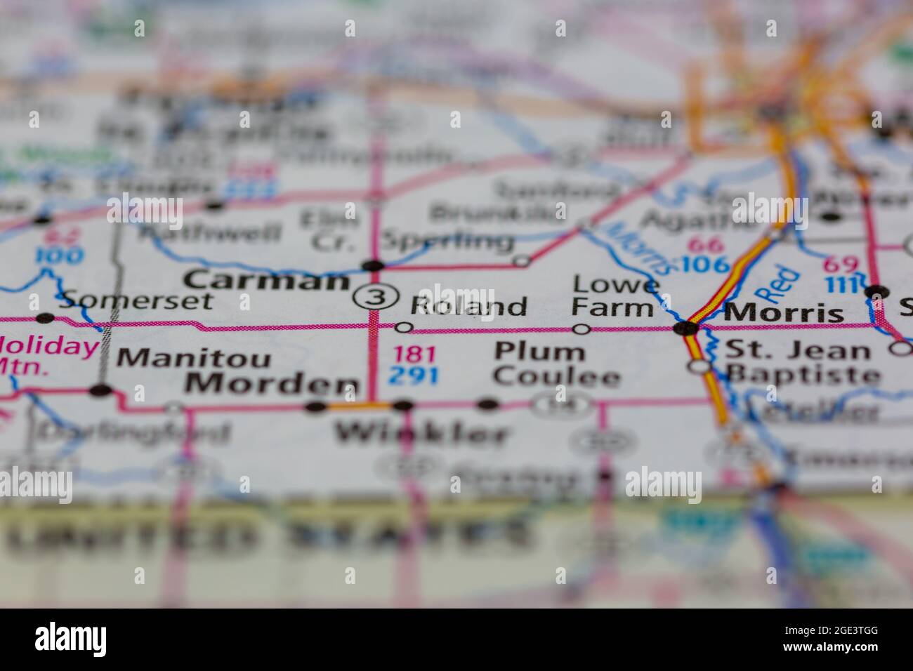 Roland saskatchewan on a map hi-res stock photography and images - Alamy