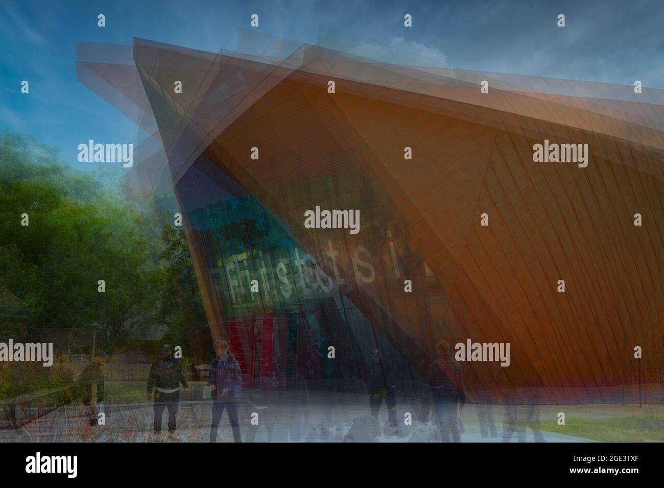Multiple Exposure of Firstsite Gallery, Colchester Stock Photo - Alamy