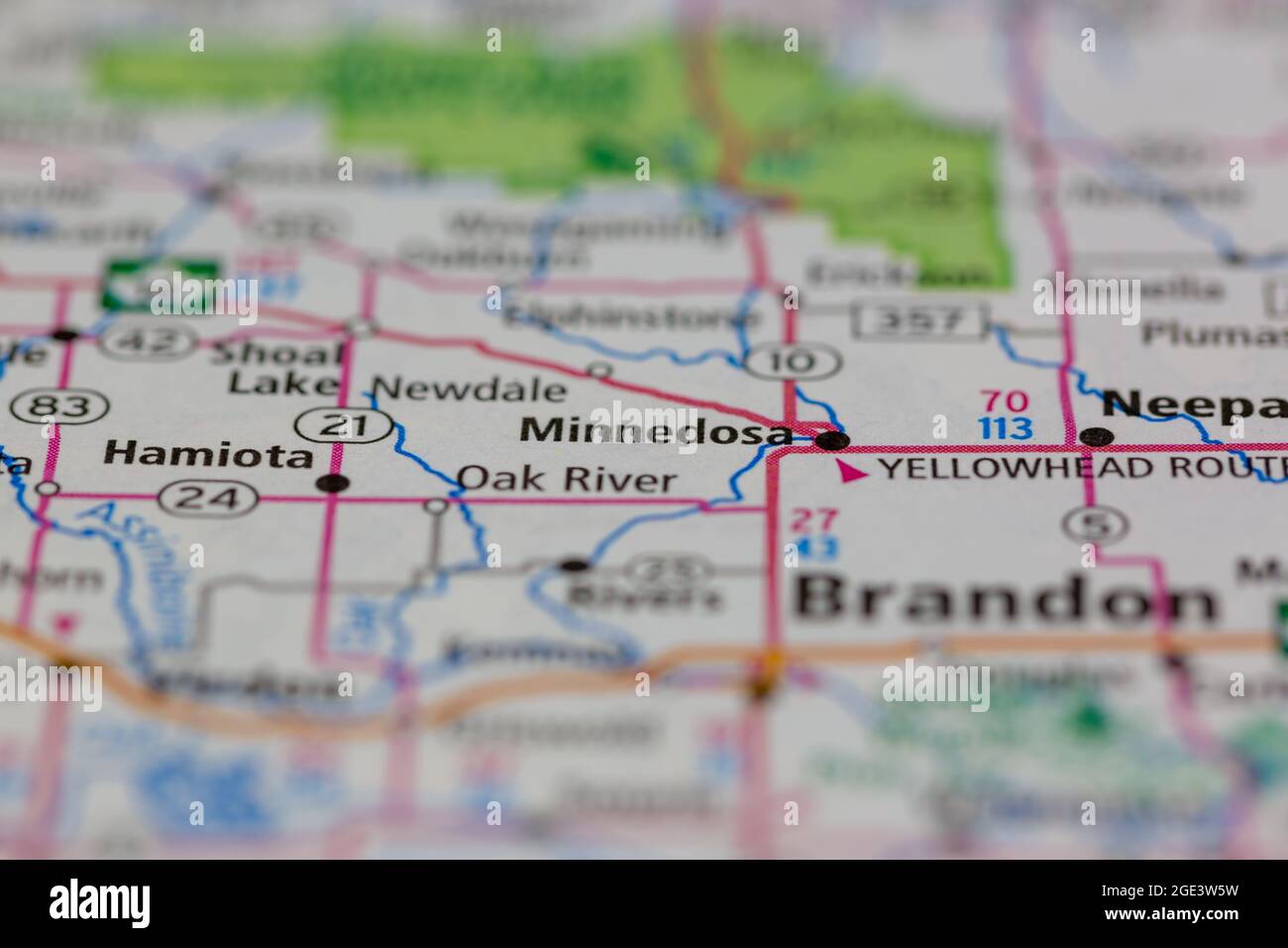 Minnedosa map hi-res stock photography and images - Alamy