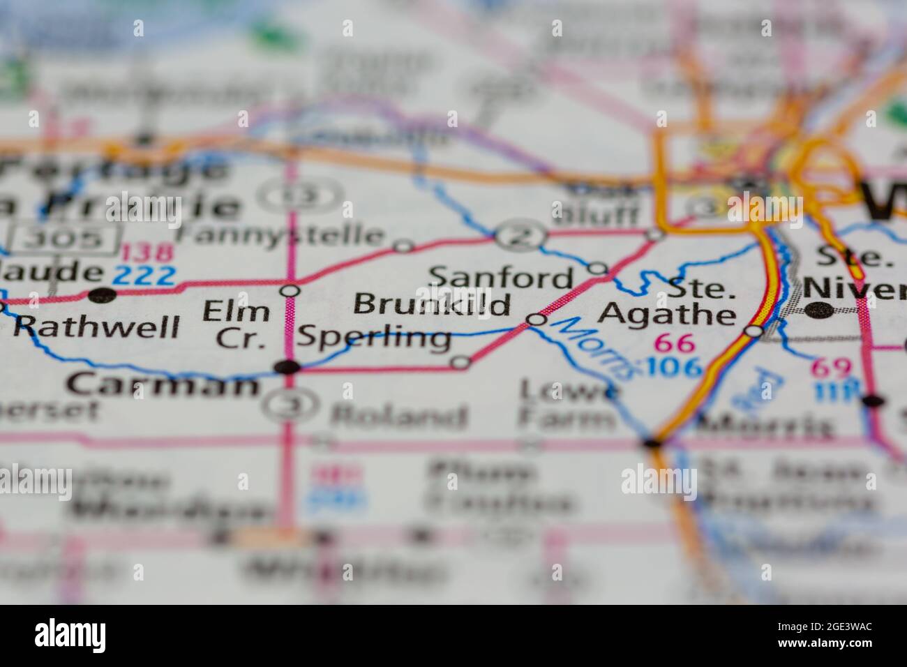 Map of brunkild saskatchewan hi-res stock photography and images - Alamy