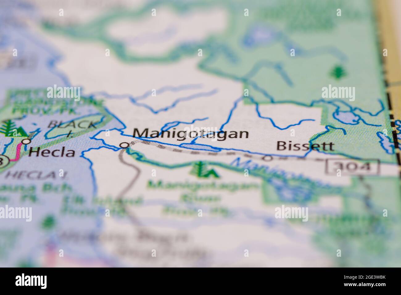 Map of manigotagan hi-res stock photography and images - Alamy