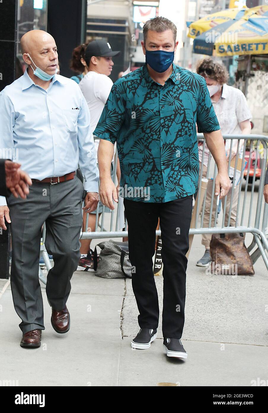 New York - NY - 20210726 Matt Damon arrives at Good Morning America ...