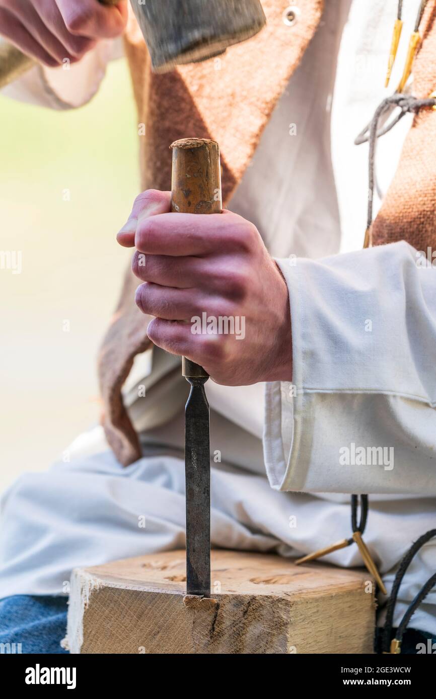 Man holding mallet hi-res stock photography and images - Alamy