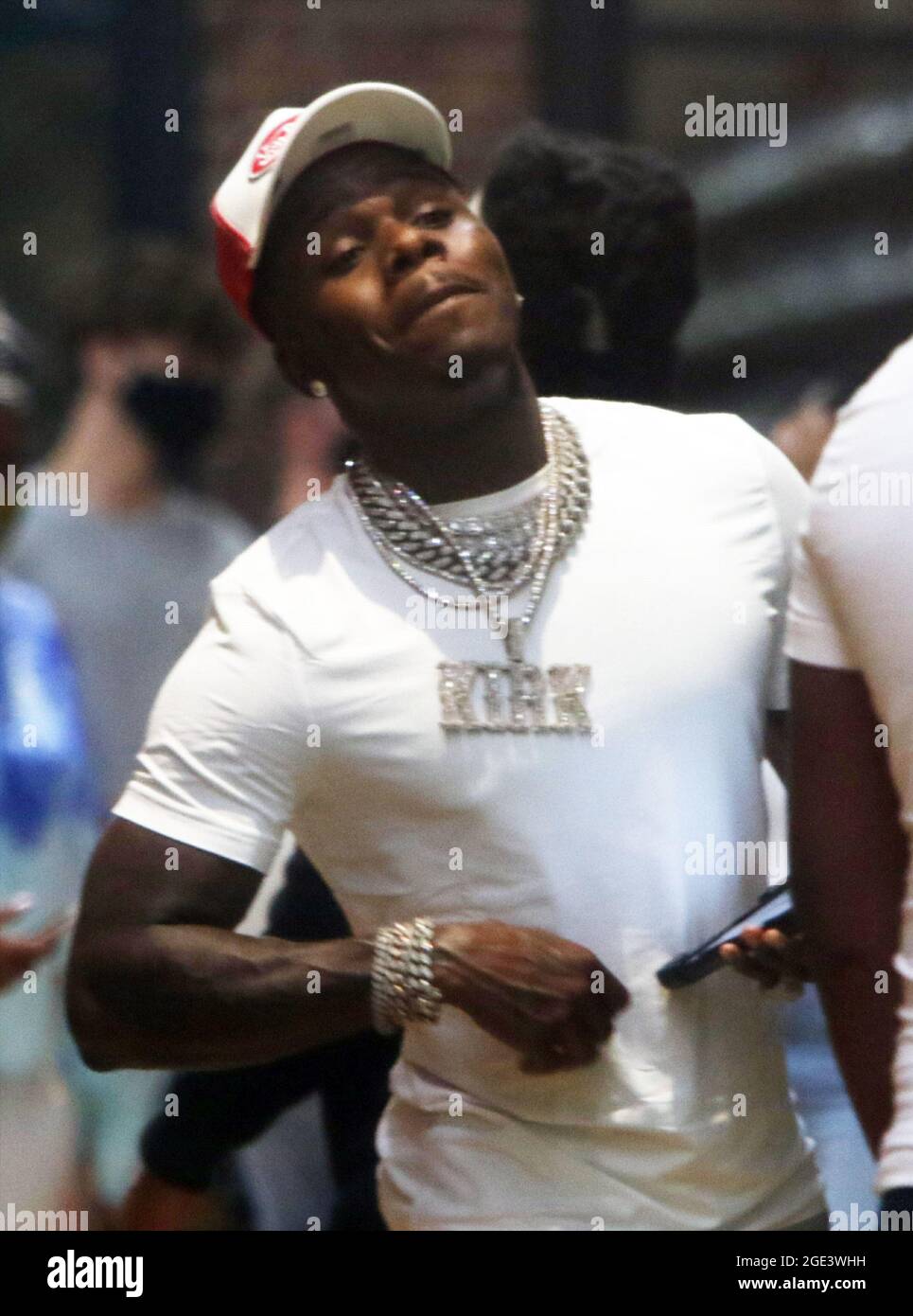 New York - NY - 20210712 DaBaby arrives at Fight Club to do some ...