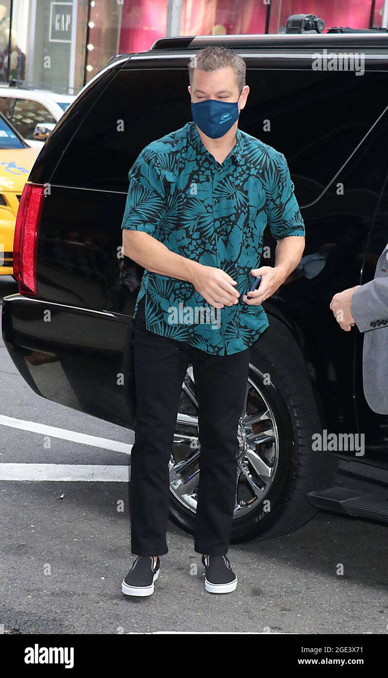 New York - NY - 20210726 Matt Damon arrives at Good Morning America ...