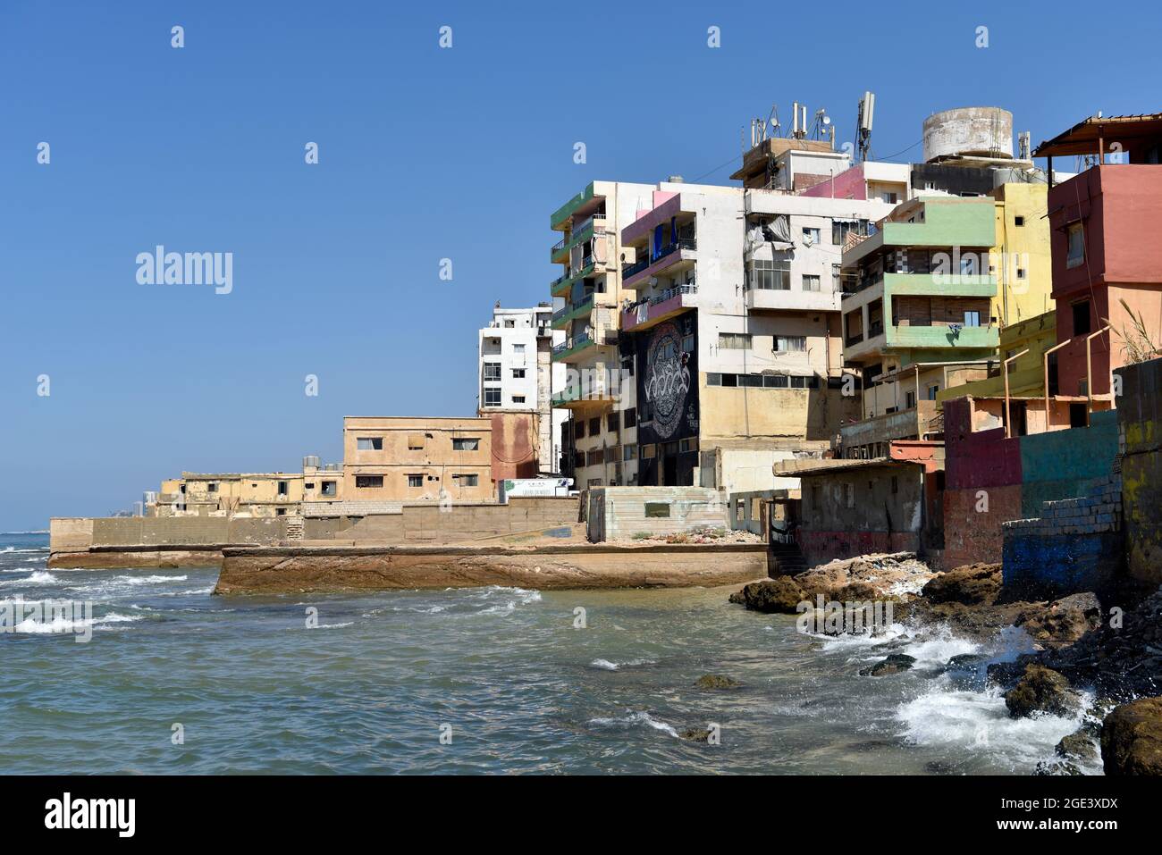 The poor neighbourhood of Ouzai, southern suburbs, Beirut, Lebanon ...