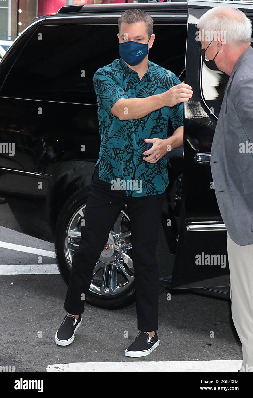 New York - NY - 20210726 Matt Damon arrives at Good Morning America ...