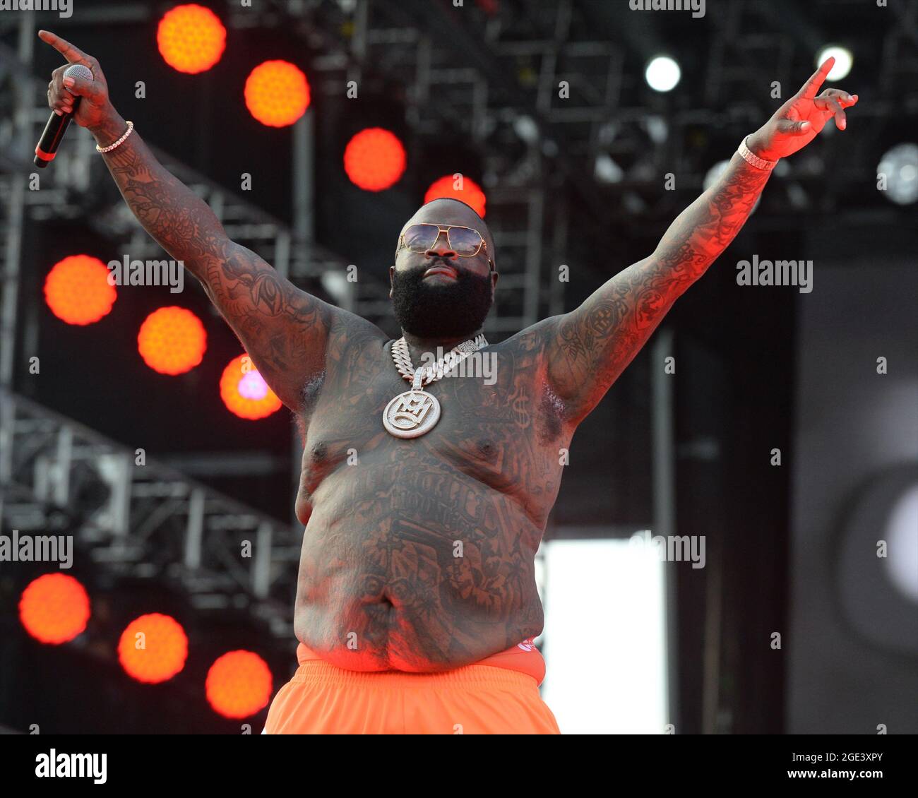 Miami - FL - 20210725 Rick Ross and Lil Tjay performs during Rolling ...